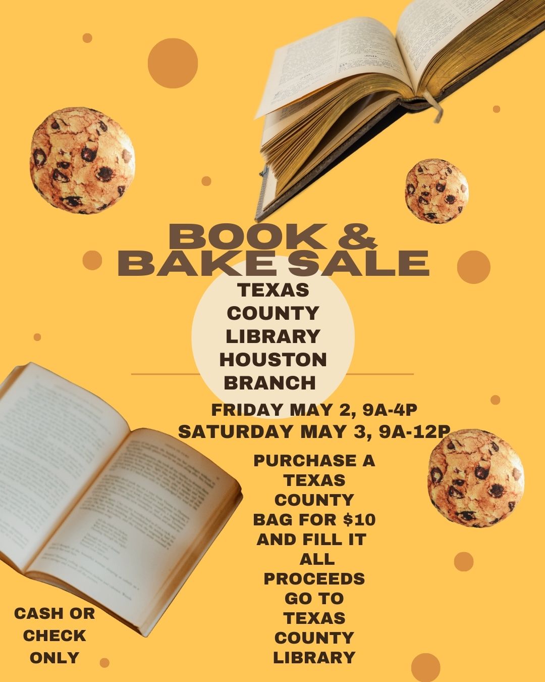 Houston Branch Book & Bake Sale – Texas County Library